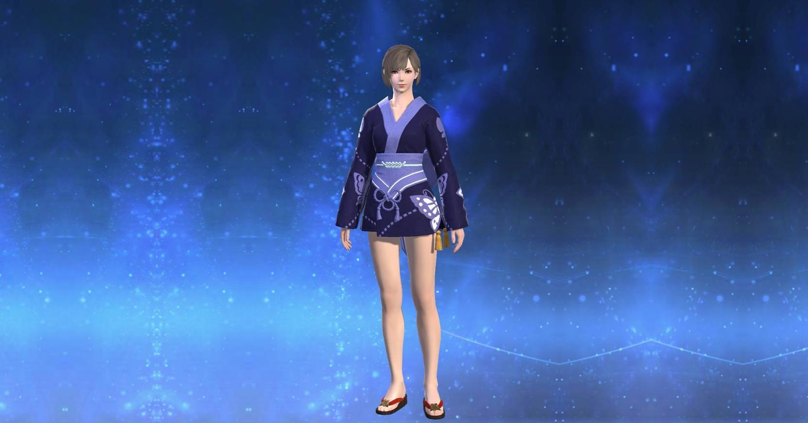 Lady's Yukata (Bluefly) ｜ FFXIV ARMOURY COLLECTION