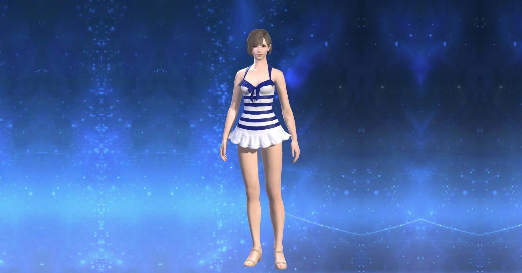 Striped Southern Seas Swimsuit ｜ FFXIV ARMOURY COLLECTION