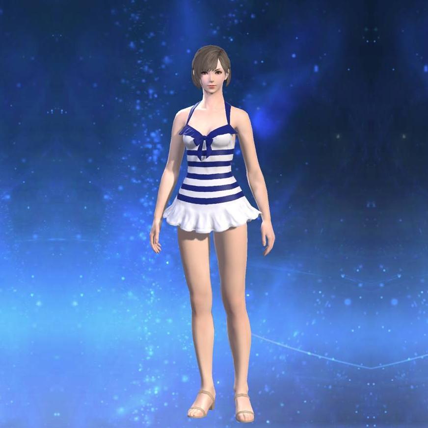 Striped Southern Seas Swimsuit ｜ FFXIV ARMOURY COLLECTION