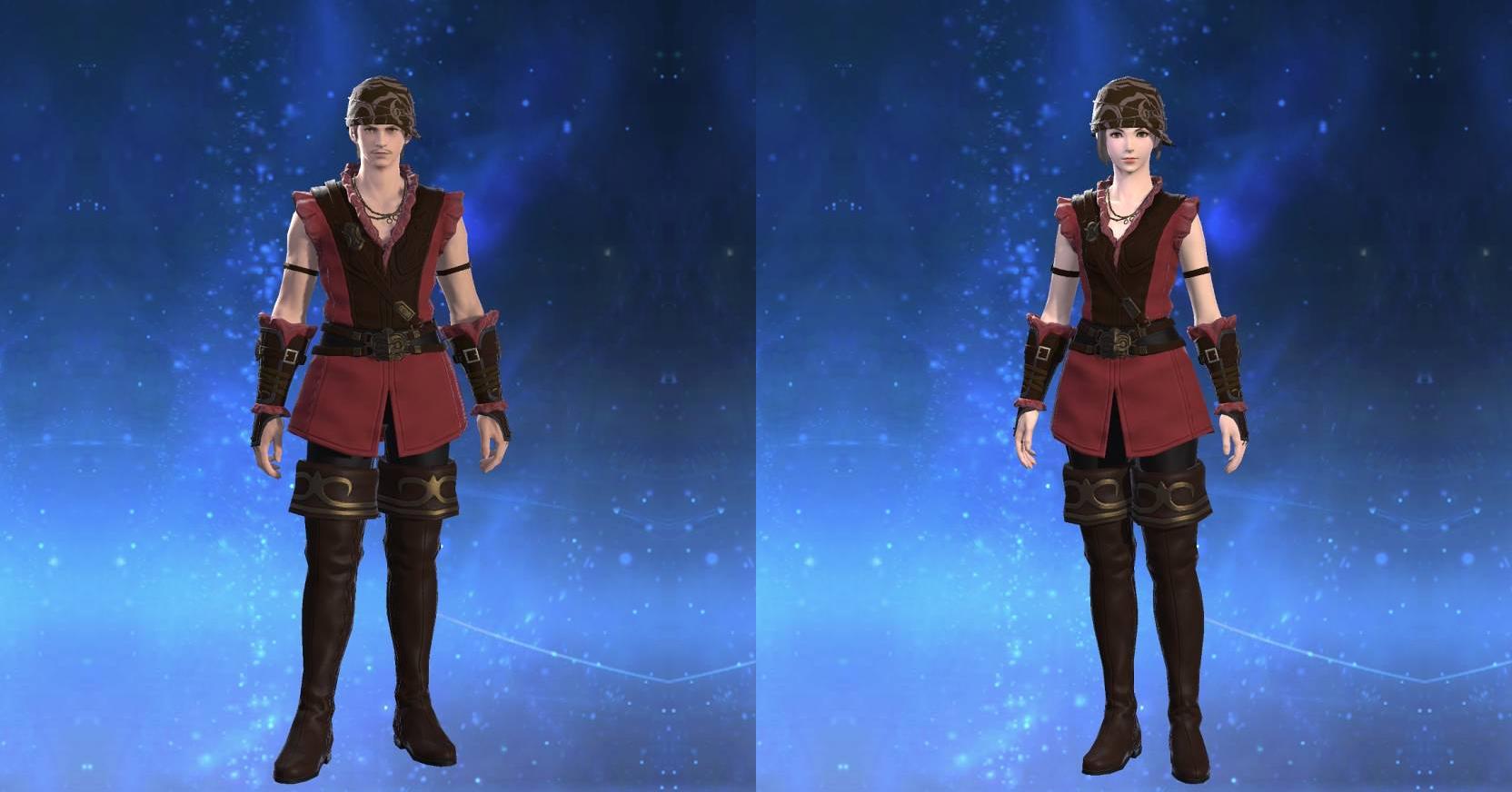 Ruby Cotton Gilet of Scouting ｜ FFXIV ARMOURY COLLECTION